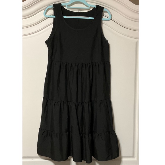 Dresses | New Ladies Black Sleeveless Dress Side Zip Tiered Very Cute ...